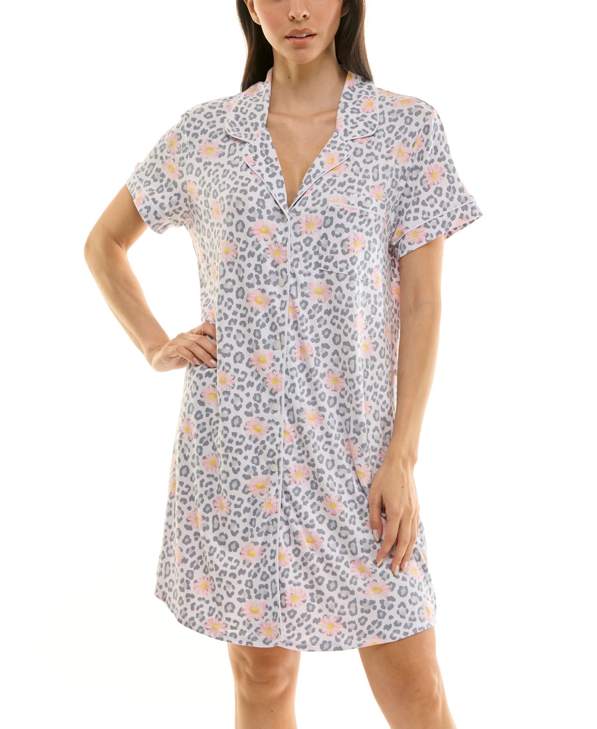 Click here for Derek Heart Womens Printed Sleepshirt - Daisy Leop prices