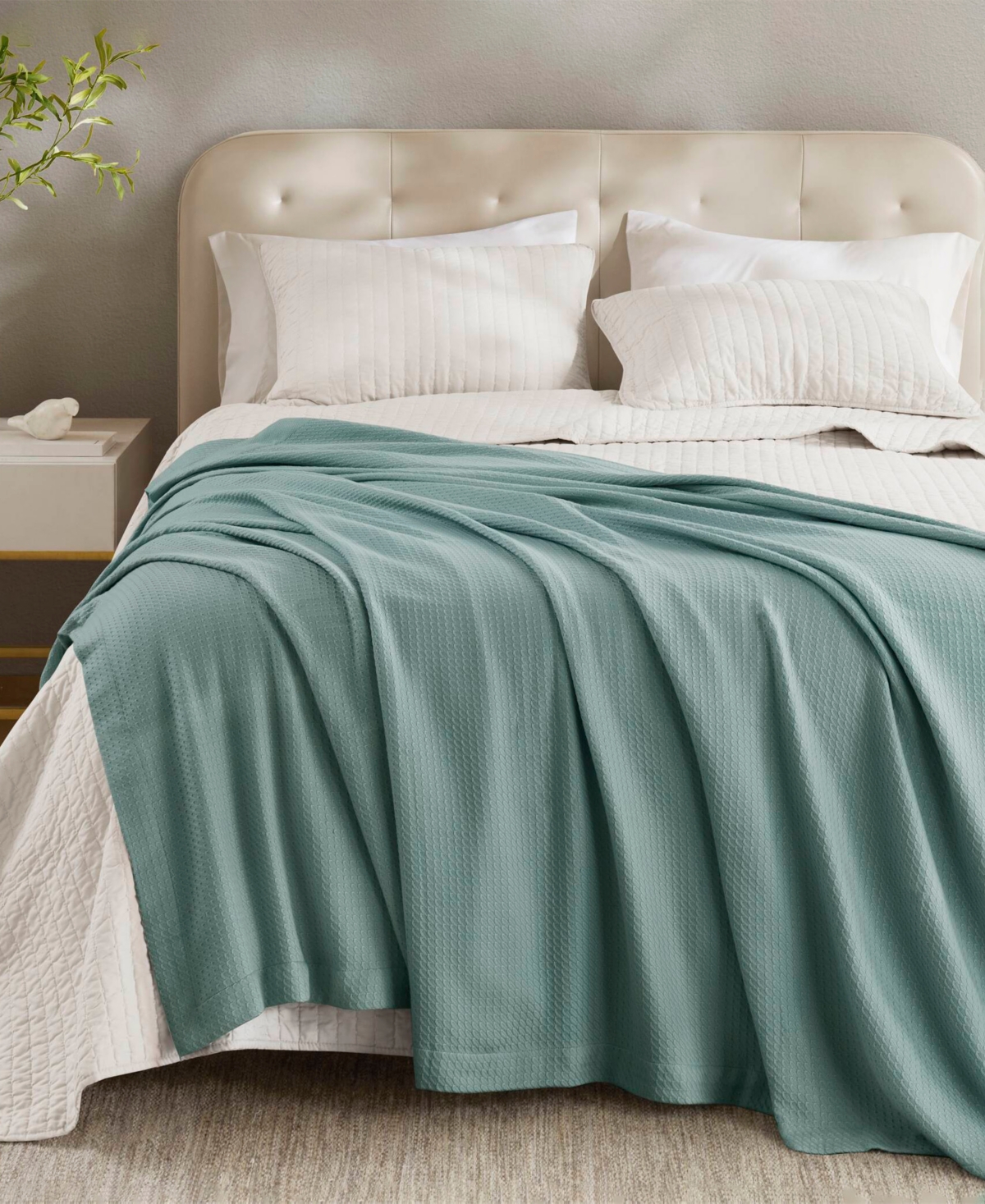 Click here for Madison Park Egyptian Cotton Blanket  King - Teal prices