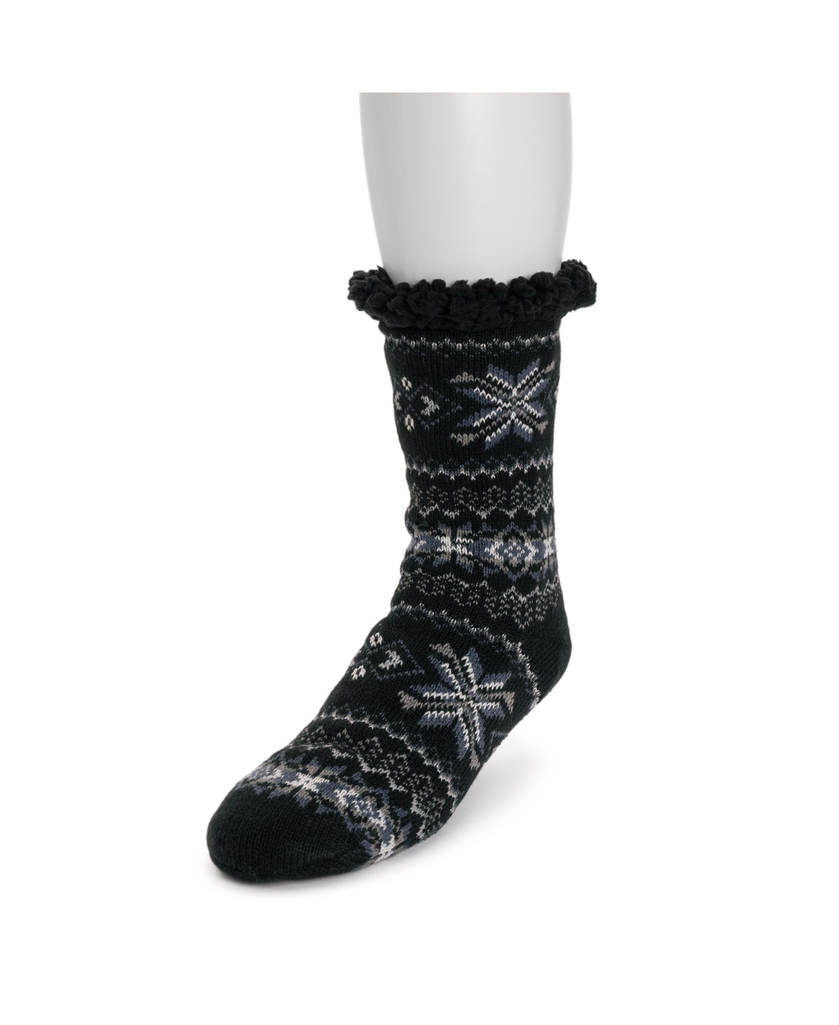 Click here for Muk Luks Mens Cabin Sock - Ebony/twilight prices