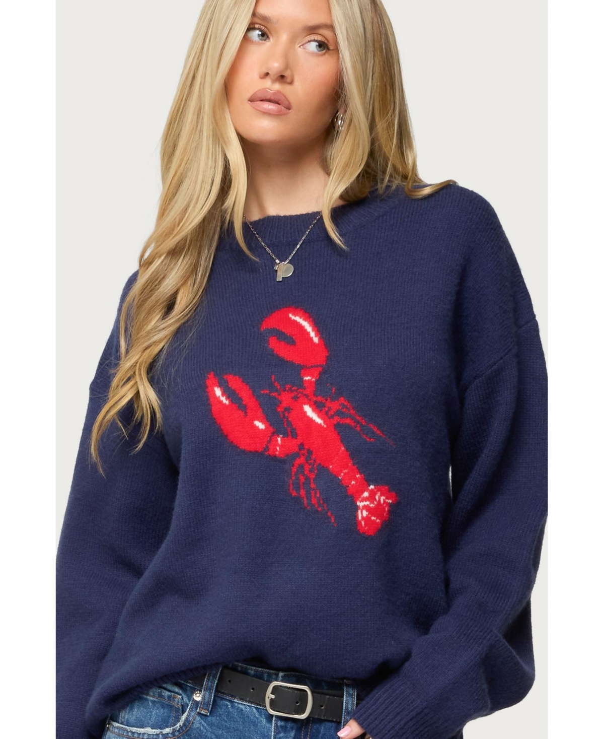 Click here for Edikted Womens DonT Be Shellfish Knit Sweater - Na... prices