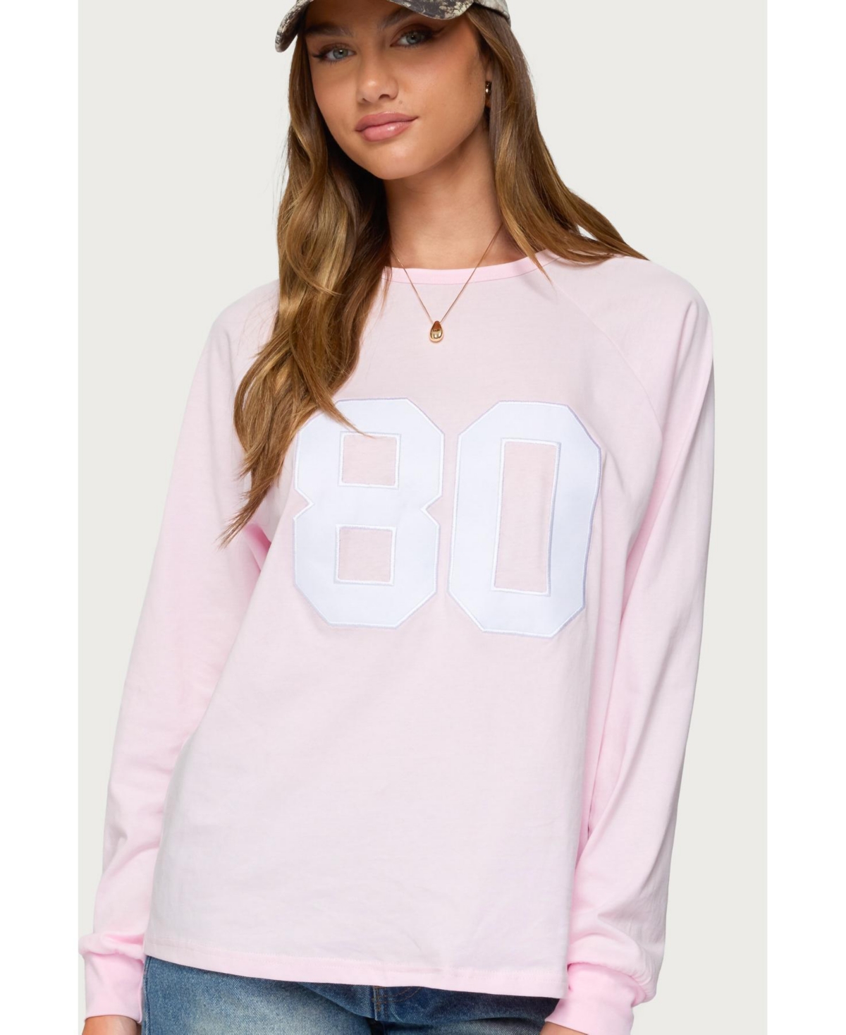 Click here for Edikted Womens 80 Oversized T-Shirt - Light-pink prices