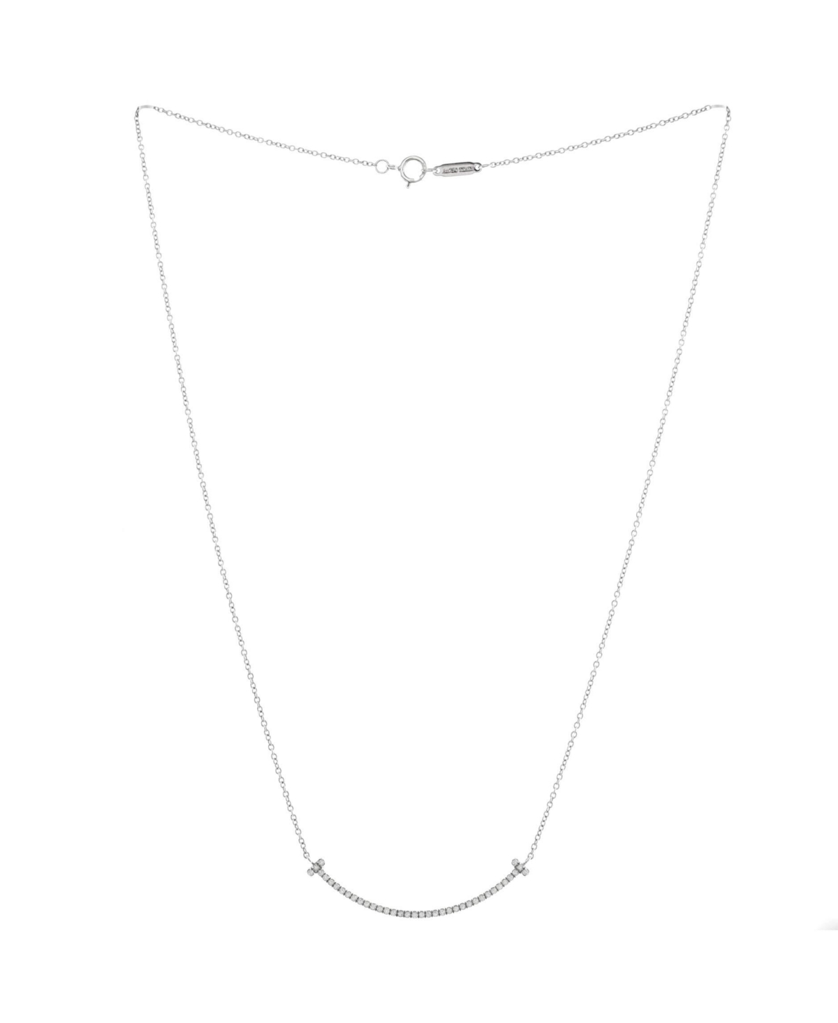 Click here for Pre-Owned Tiffany & Co T Smile Pendant Necklace -... prices