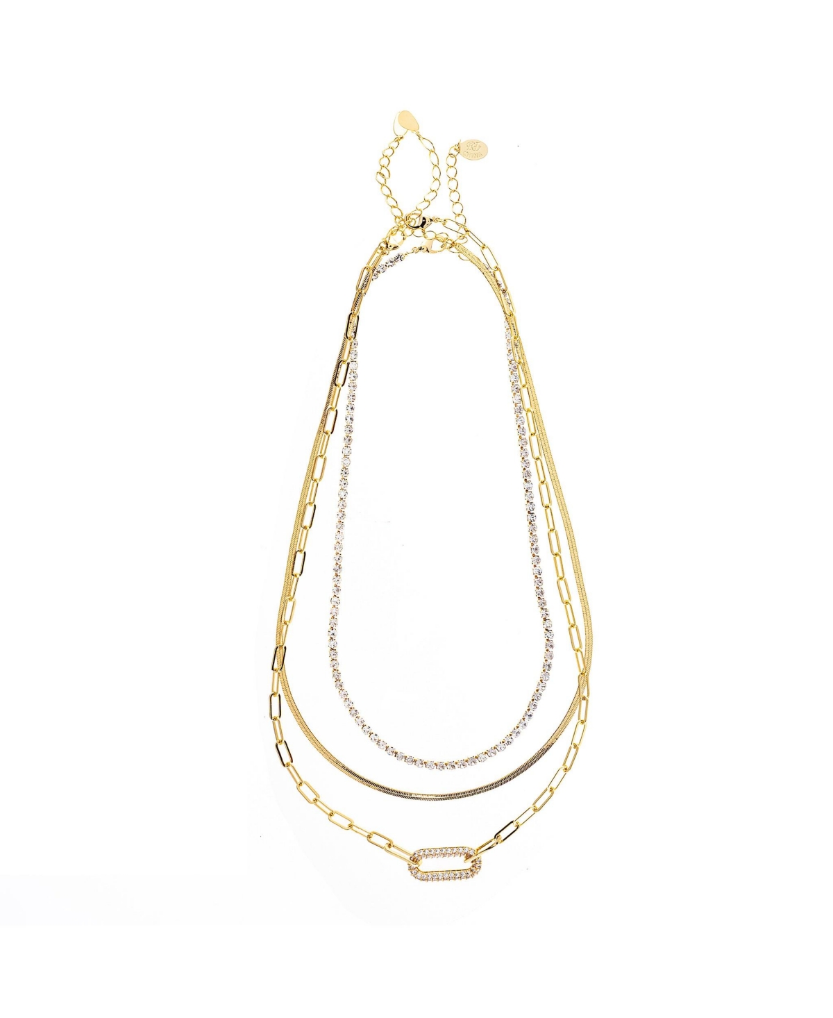 Click here for 18K Gold Plated 3-Pc. Layered Necklace Set with Pa... prices