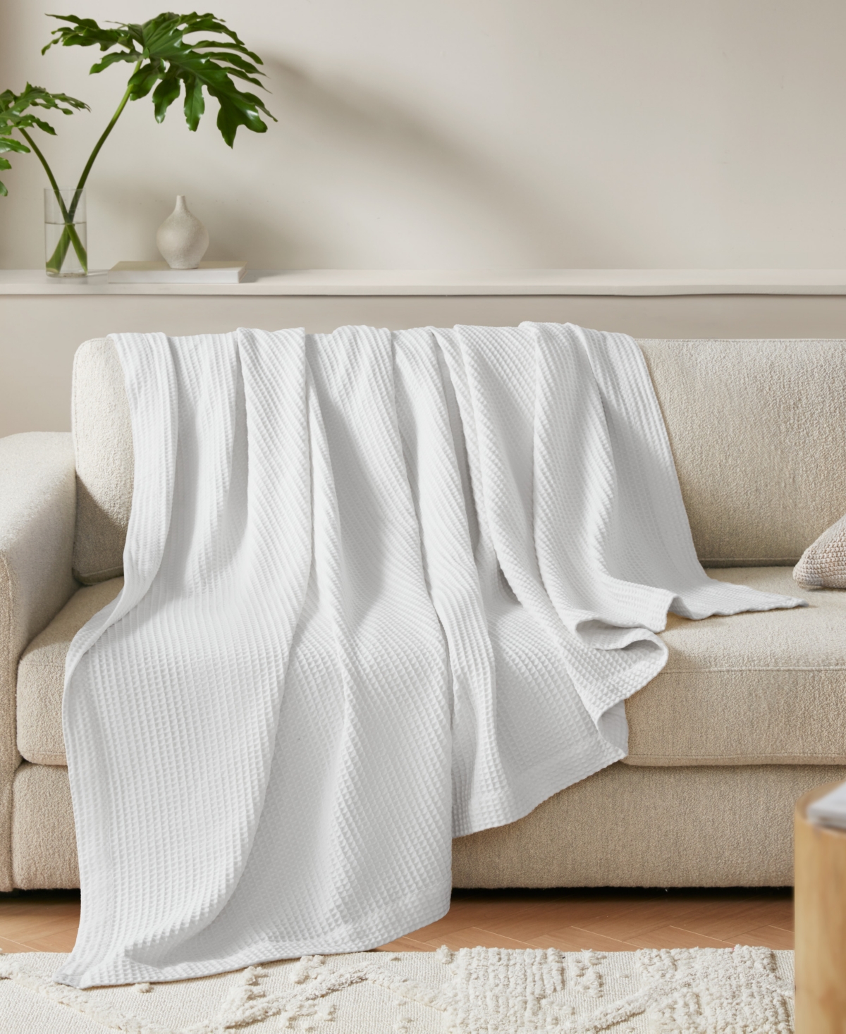 Click here for Madison Park Waffle Weave Cotton Blanket  King - W... prices