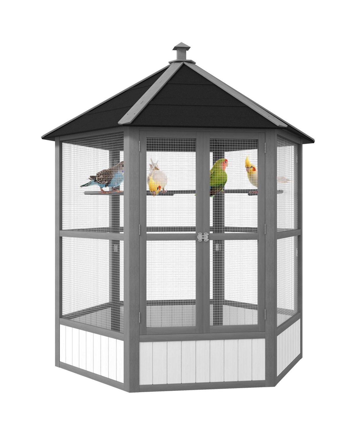 Click here for PawHut 69" Large Wooden Hexagonal with Cove R... prices