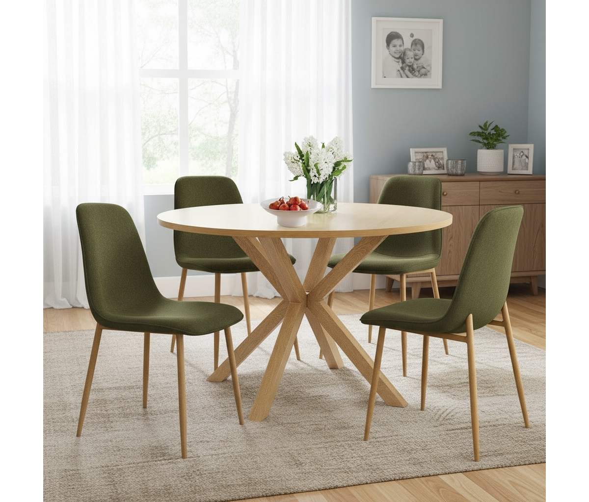 Click here for Compact 5-Piece Dining Set with 39.5 Inch Round Ta... prices