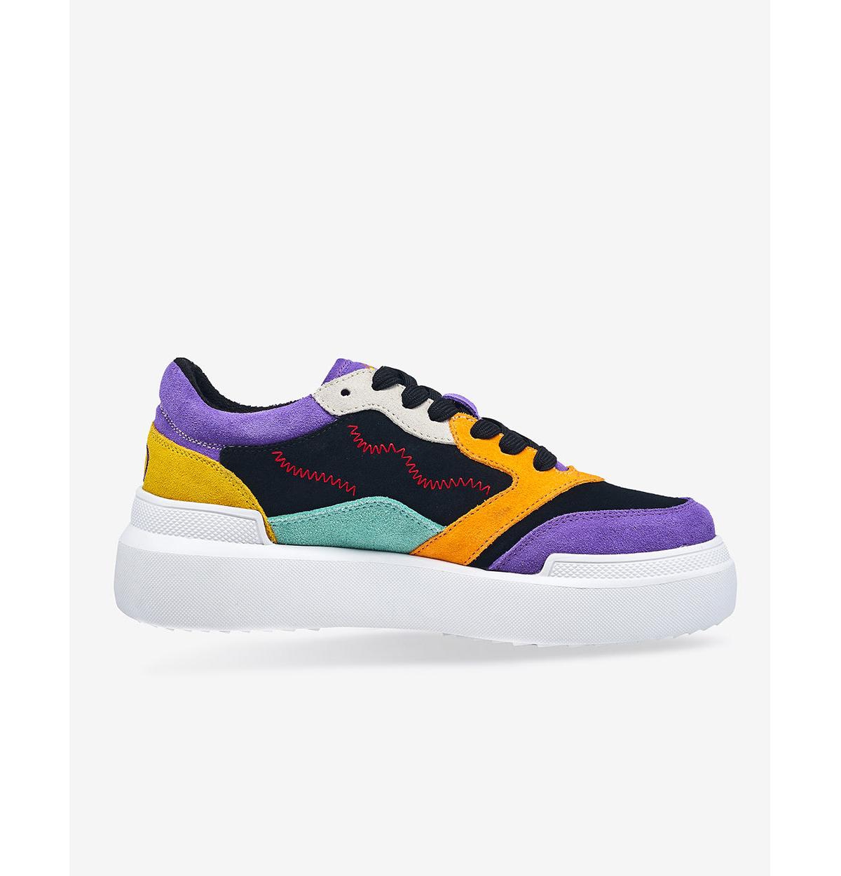 Click here for Freshy Womens Courtster Sneaker - Purple/orange/mu... prices