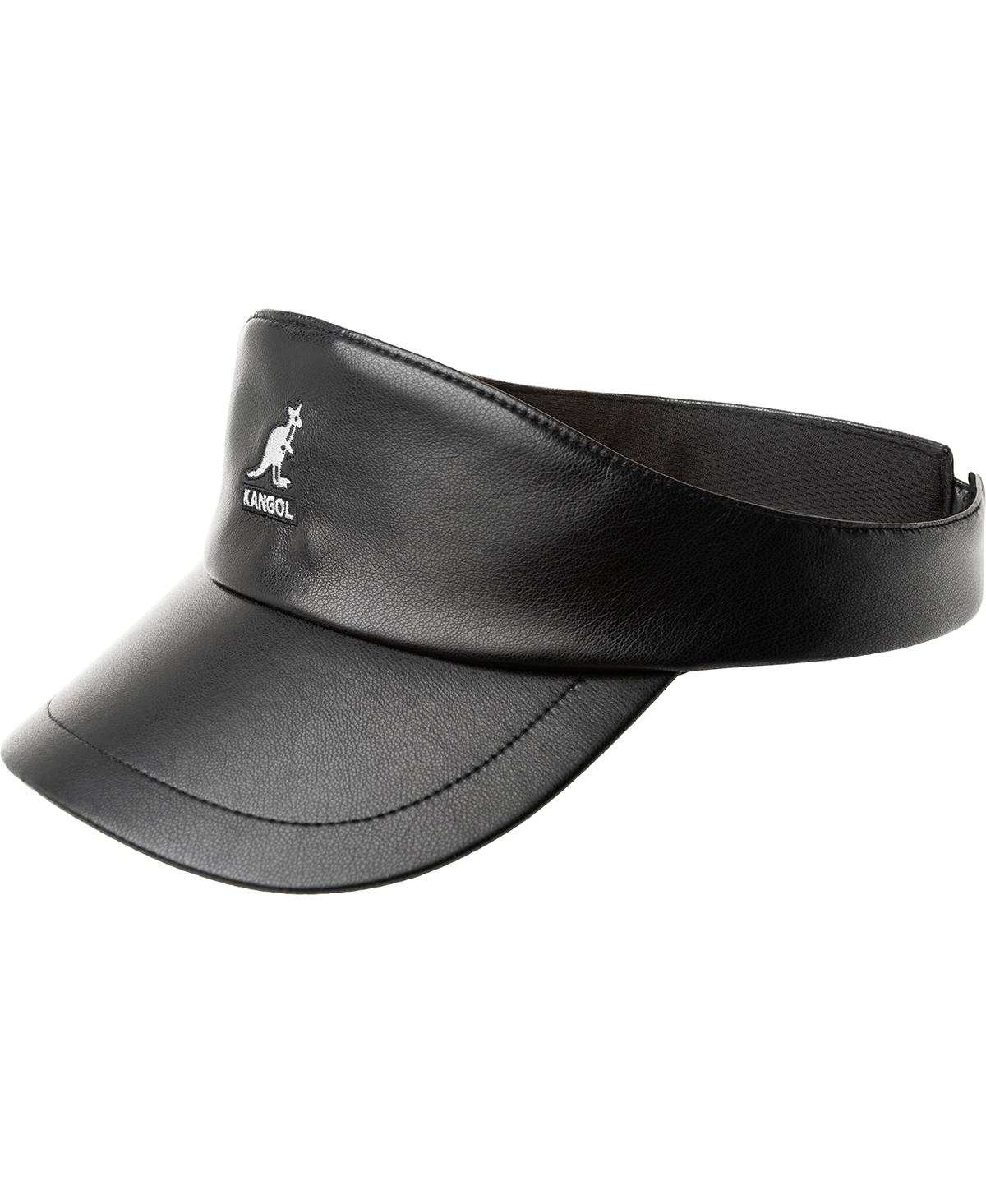 Click here for Kangol Faux Leather Visor - Black prices