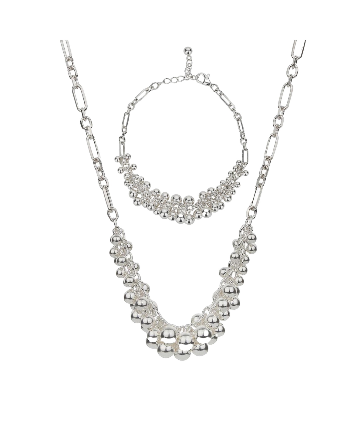Click here for Sterling Silver Vivienne Statement Bouquet Chain N... prices