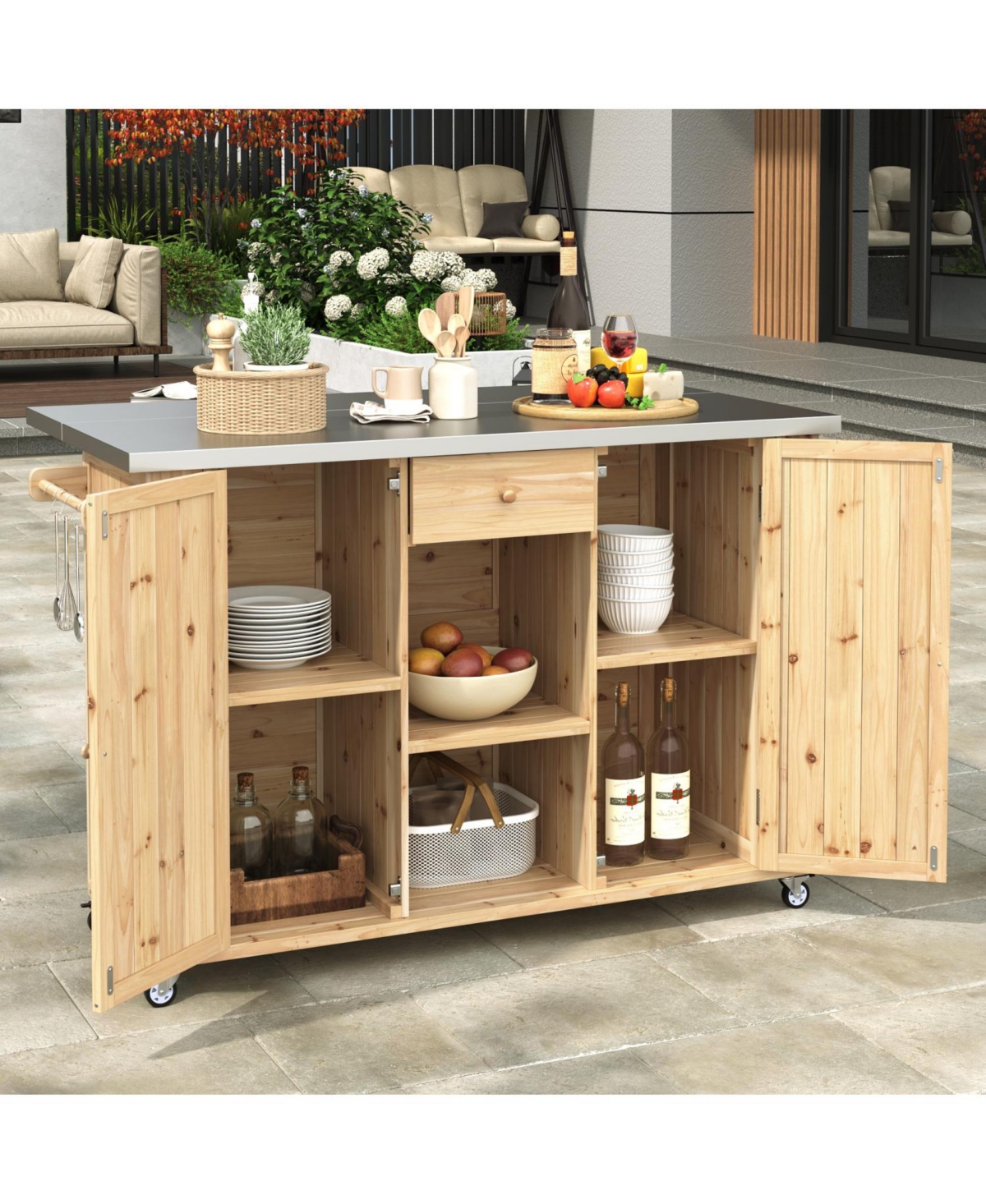 Click here for Streamdale Outdoor Kitchen Island - Fir Wood  Stai... prices
