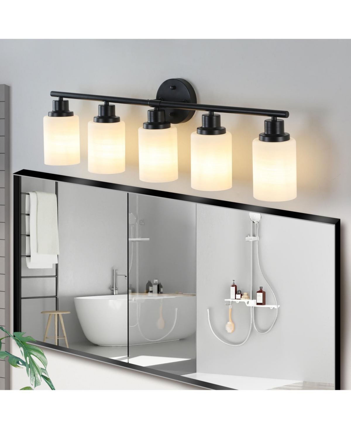 Click here for Streamdale 5-Light Vanity Mirror Light with Froste... prices