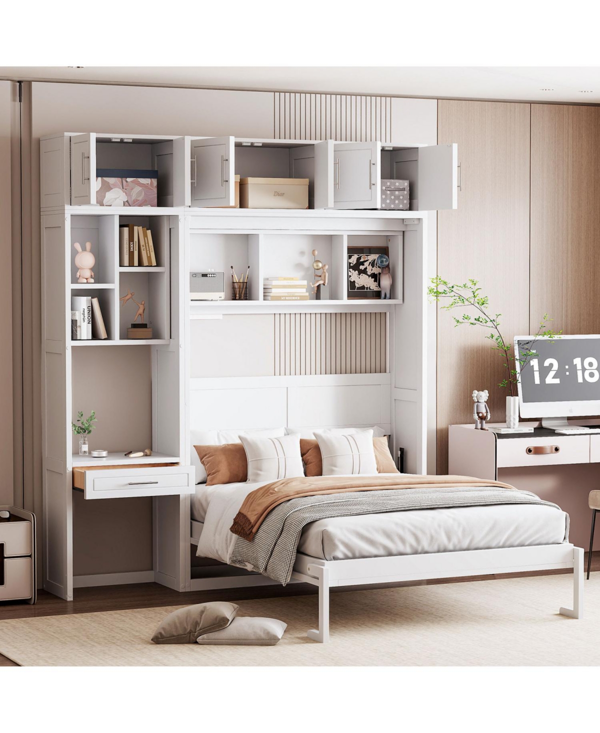 Click here for Streamdale Furniture Wall Murphy Bed with Desk & S... prices