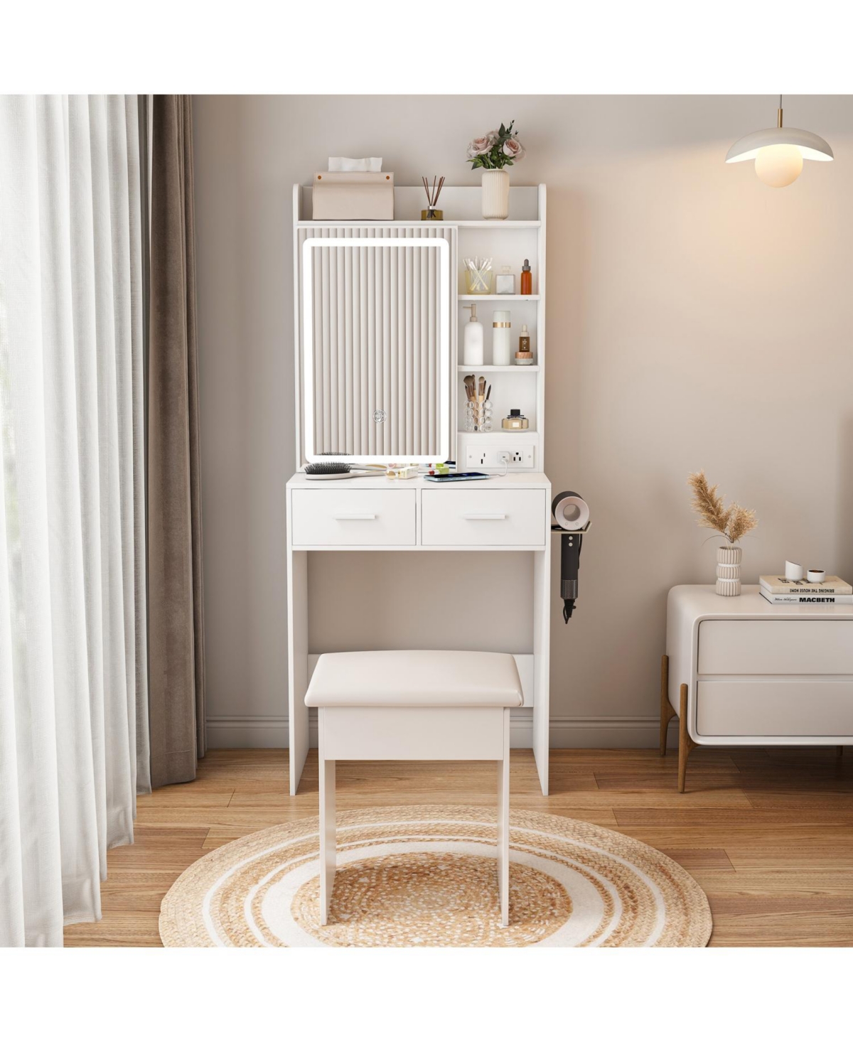 Click here for Streamdale Furniture Small Vanity Desk with Mirror... prices