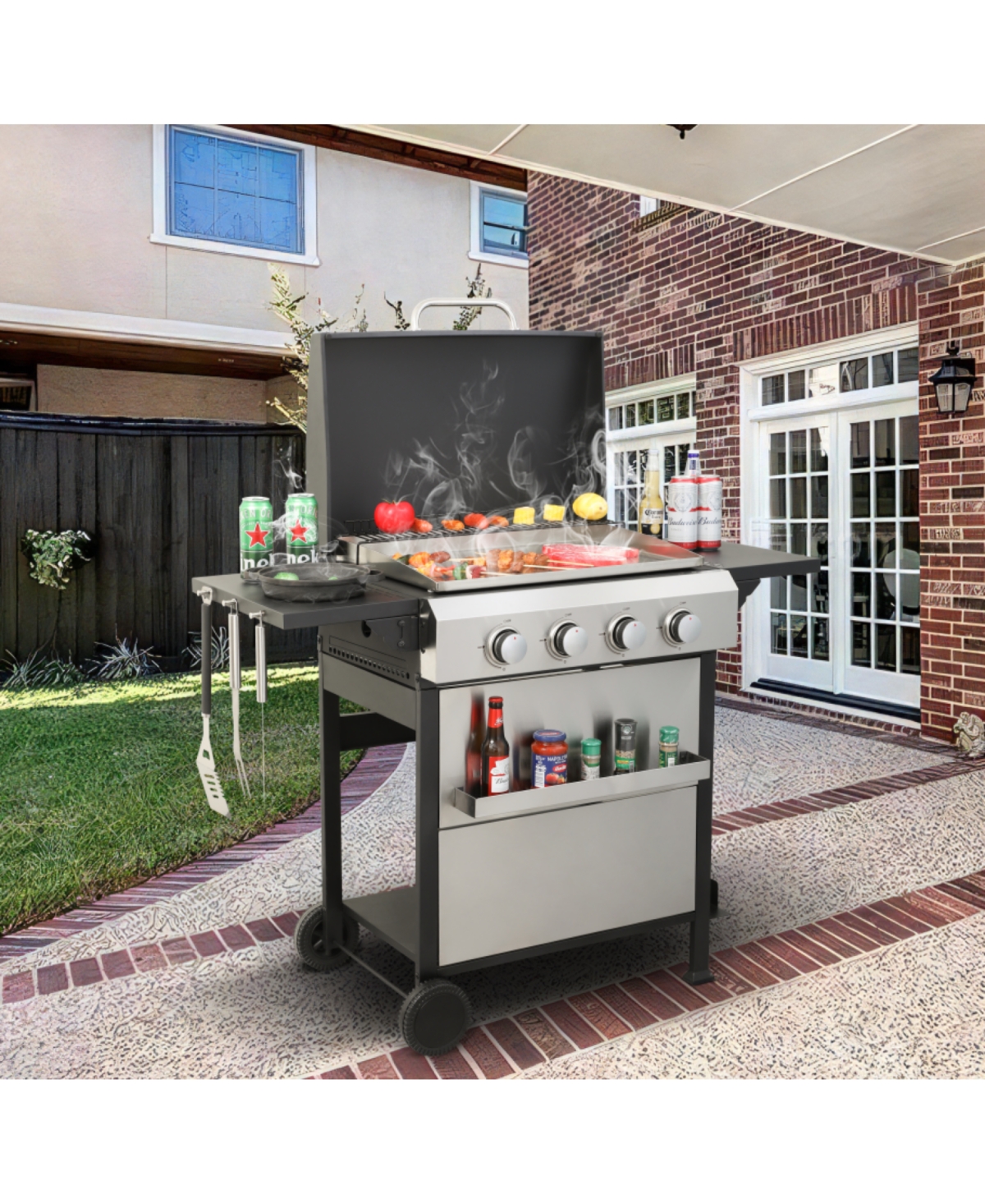 Click here for Streamdale Furniture 4-Burner Propane Bbq Grill Ss... prices