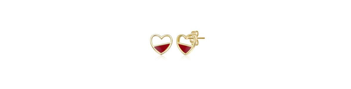 Click here for GiGiGirl 14K Gold Plated with Elegant Red Enamel H... prices