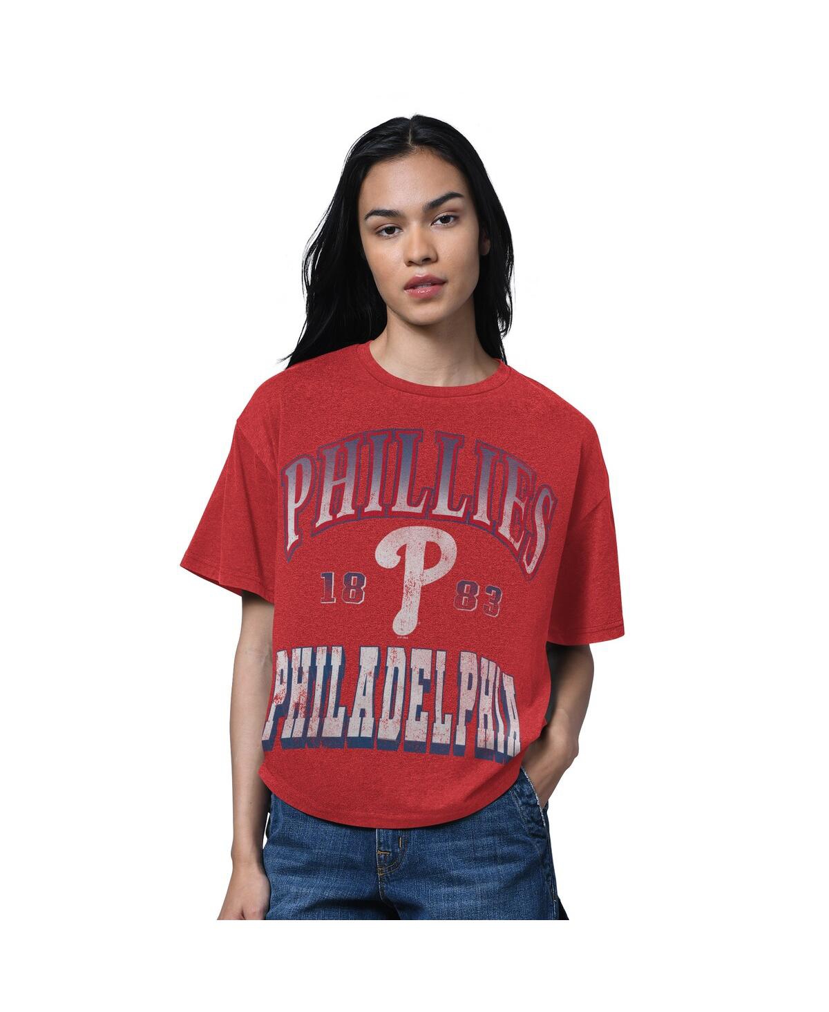 Click here for Starter Womens Heather Red Philadelphia Phillies O... prices