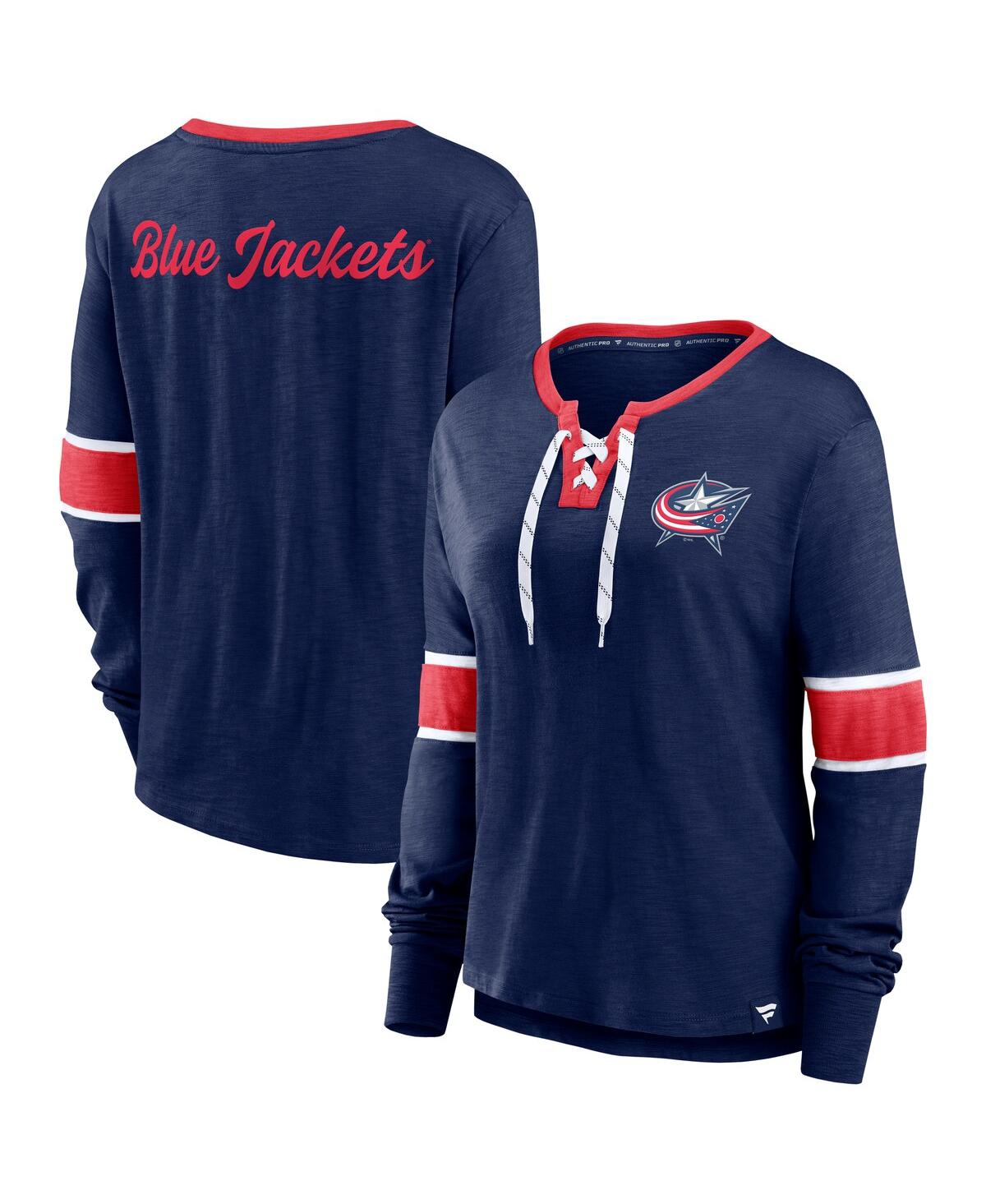 Click here for Fanatics Womens Navy Columbus Blue Jackets Efferve... prices