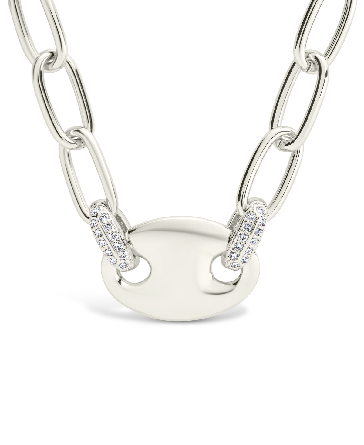 Click here for Sterling Forever Bliss Cubic Zirconia Anchor Chain... prices