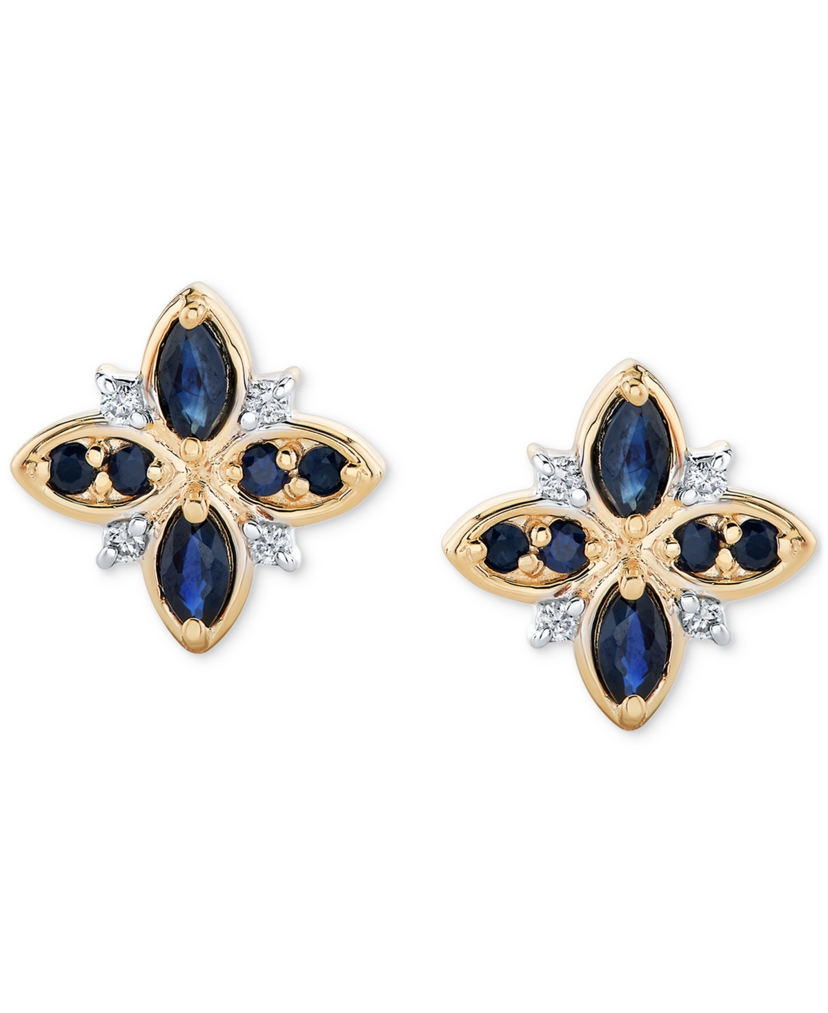 Click here for Macys Sapphire Stud Earrings (3/4 ct. t.w.) in 14k... prices