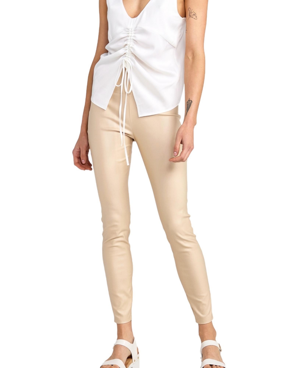 Click here for Belle & Bloom Womens City Slicker Coated Leggings... prices