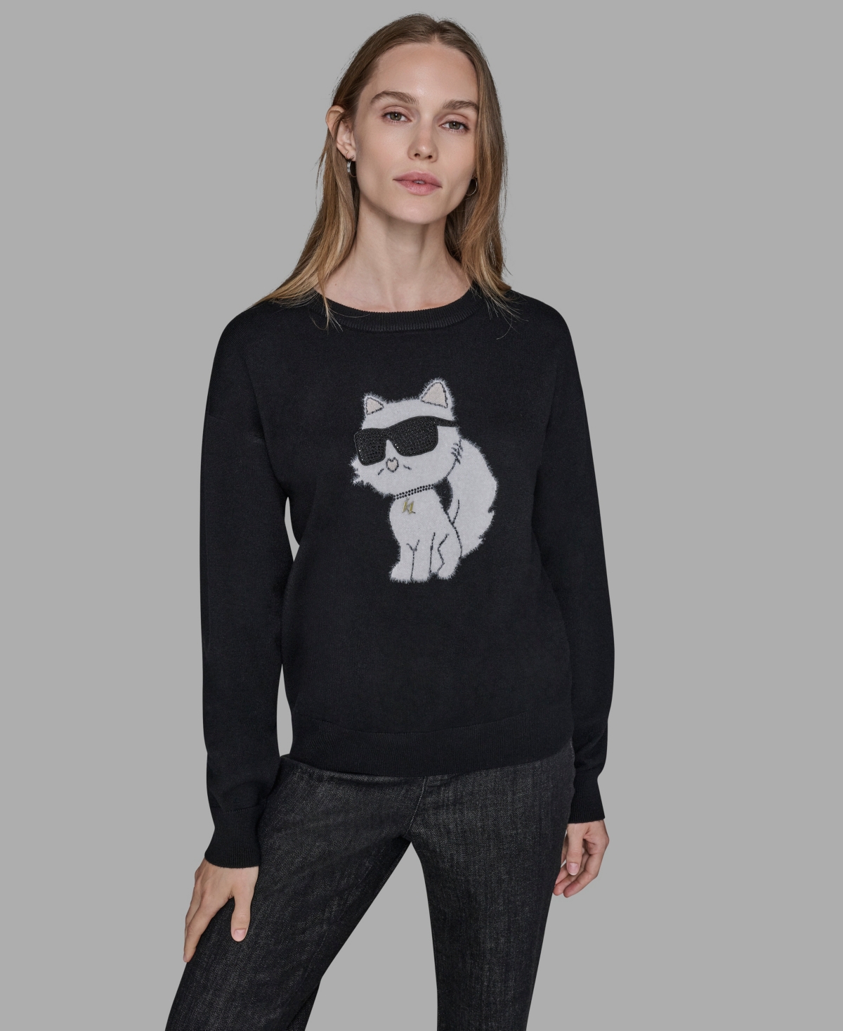 Click here for Karl Lagerfeld Paris Womens Cool Choupette Crewnec... prices