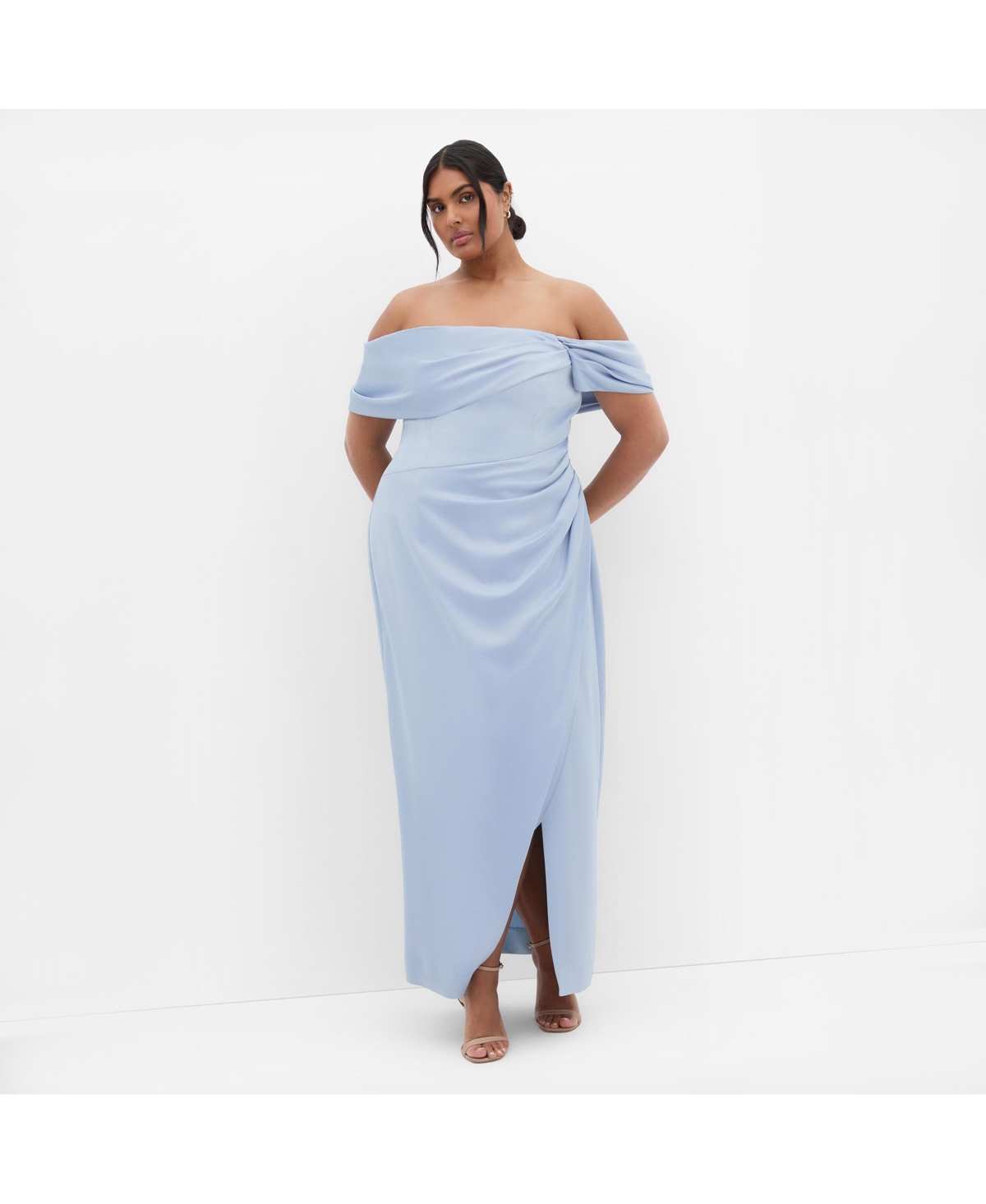Click here for City Chic Plus Size Paloma Off Shoulder Maxi Dress... prices