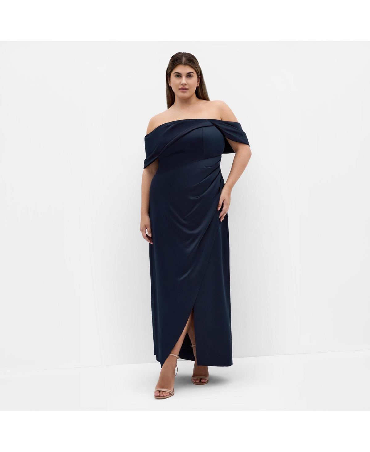 Click here for City Chic Plus Size Paloma Off Shoulder Maxi Dress... prices