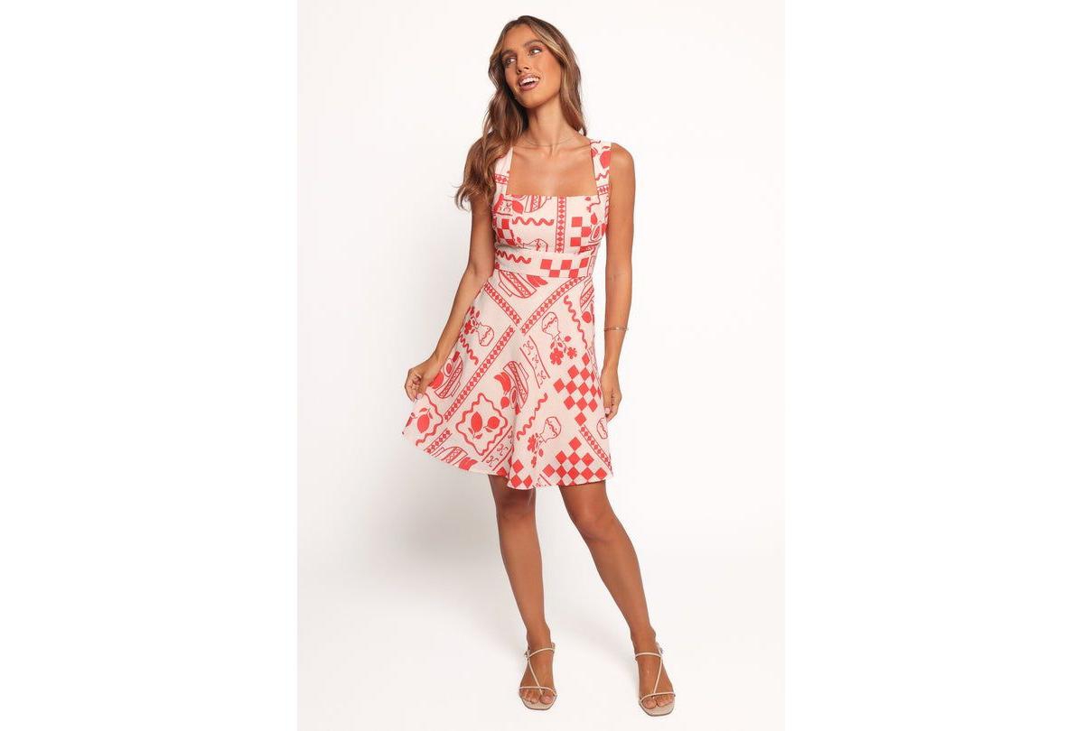 Click here for Petal and Pup Womens Sloan Mini Dress - Red print prices