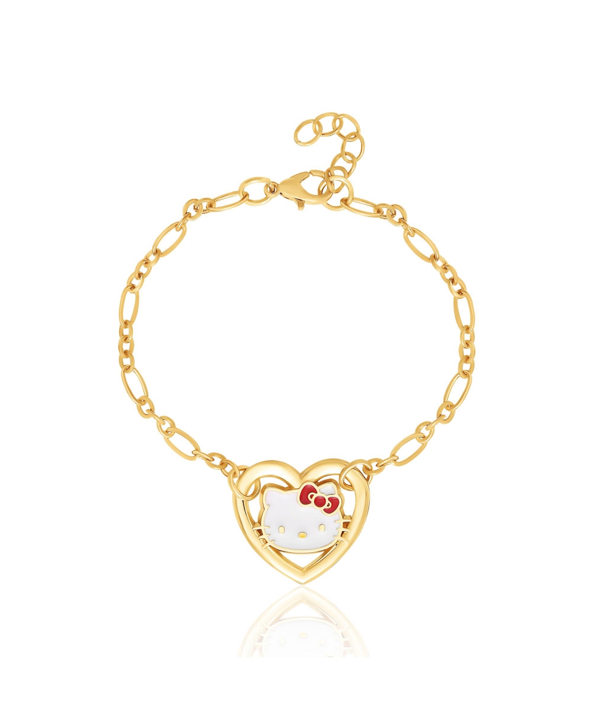 Click here for Hello Kitty Heart Link Bracelet in Gold-Tone - Gol... prices