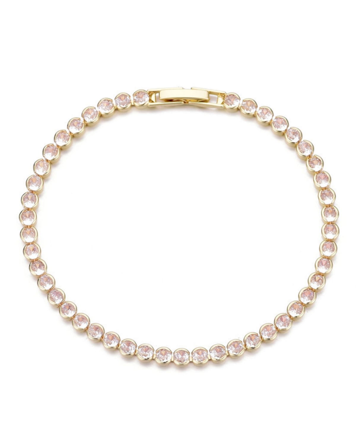Click here for Adornia Gold Plated Crystal Bezeled Tennis Bracele... prices