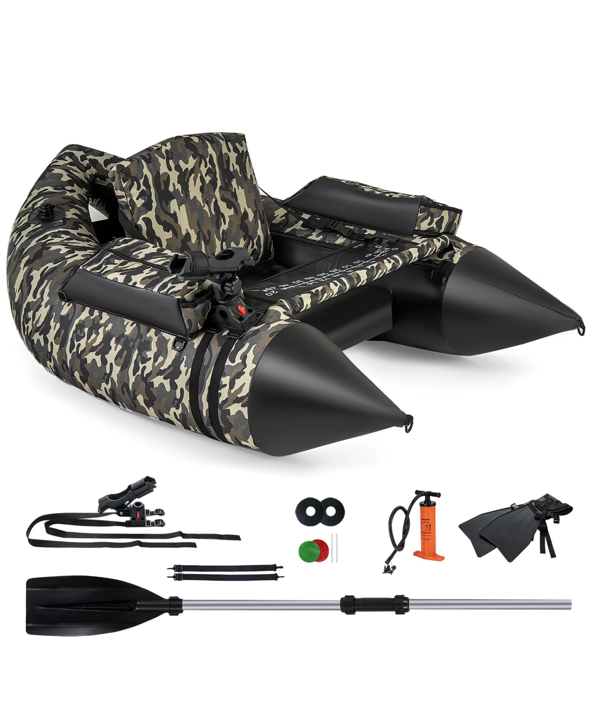 Click here for Gymax Inflatable Float Tube w/ Flippers Fish Ruler... prices