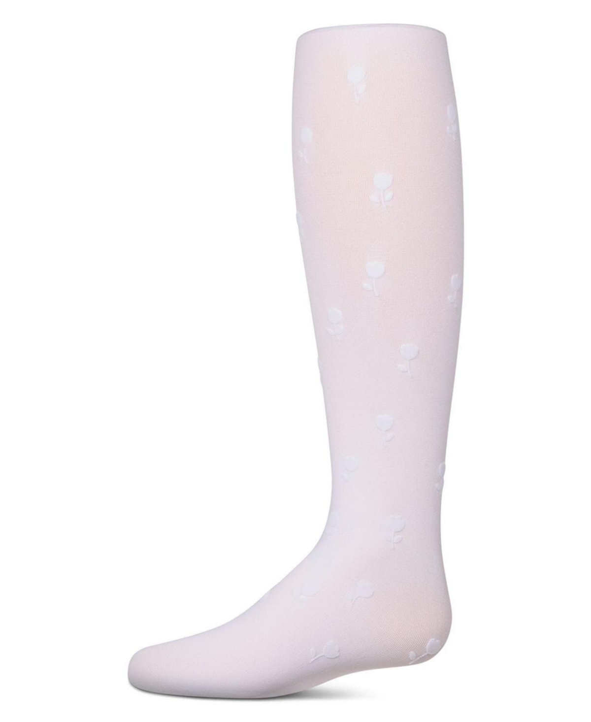 Click here for MeMoi Girls Opaque Rose-Pattern Flocked Tights - W... prices