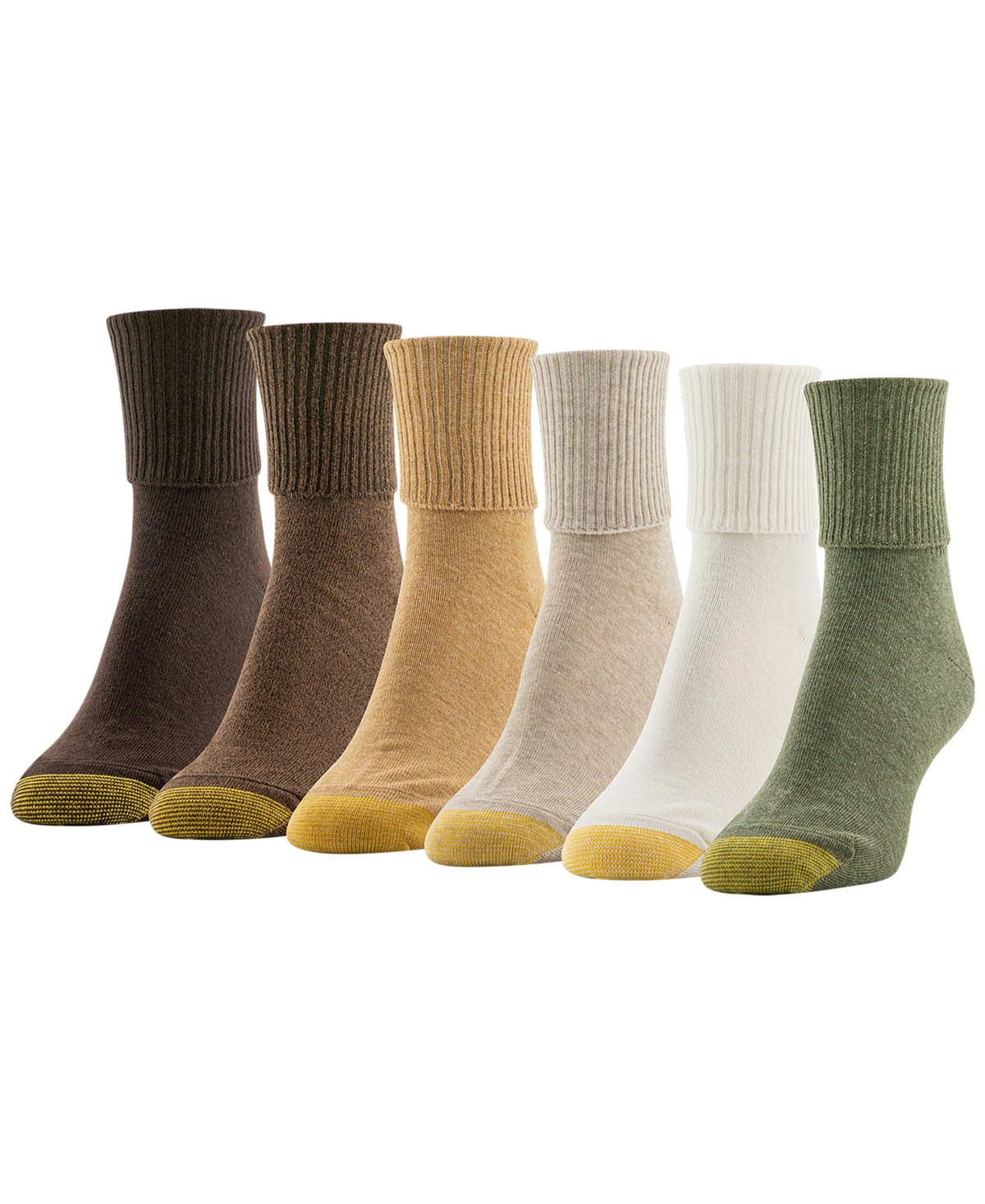 Click here for Gold Toe Womens 6-Pk. Turn-Cuff Socks 4341F5 - Ass... prices