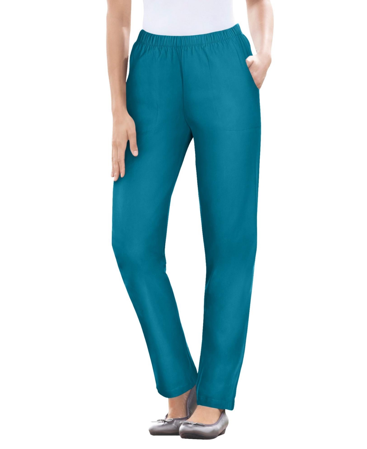Click here for Woman Within Womens Within Straight Leg Fineline D... prices