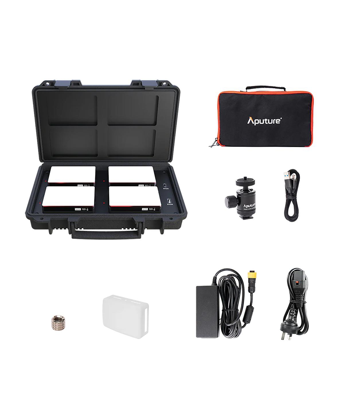 Click here for Aputure Mc Rgbww Mini Led 4-Light Travel Kit - Bla... prices