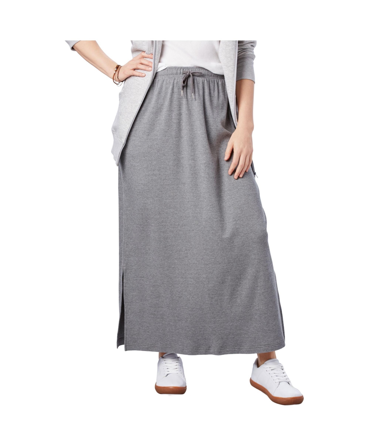 Click here for Woman Within Womens Within Sport Knit Side-Slit Sk... prices
