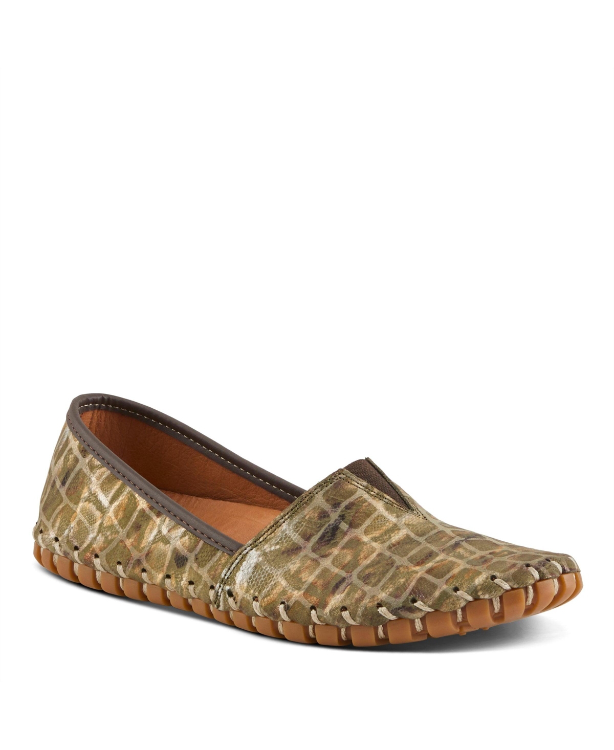 Click here for Spring Step Kathaleta-Spice Metallic Croco Slip-On... prices