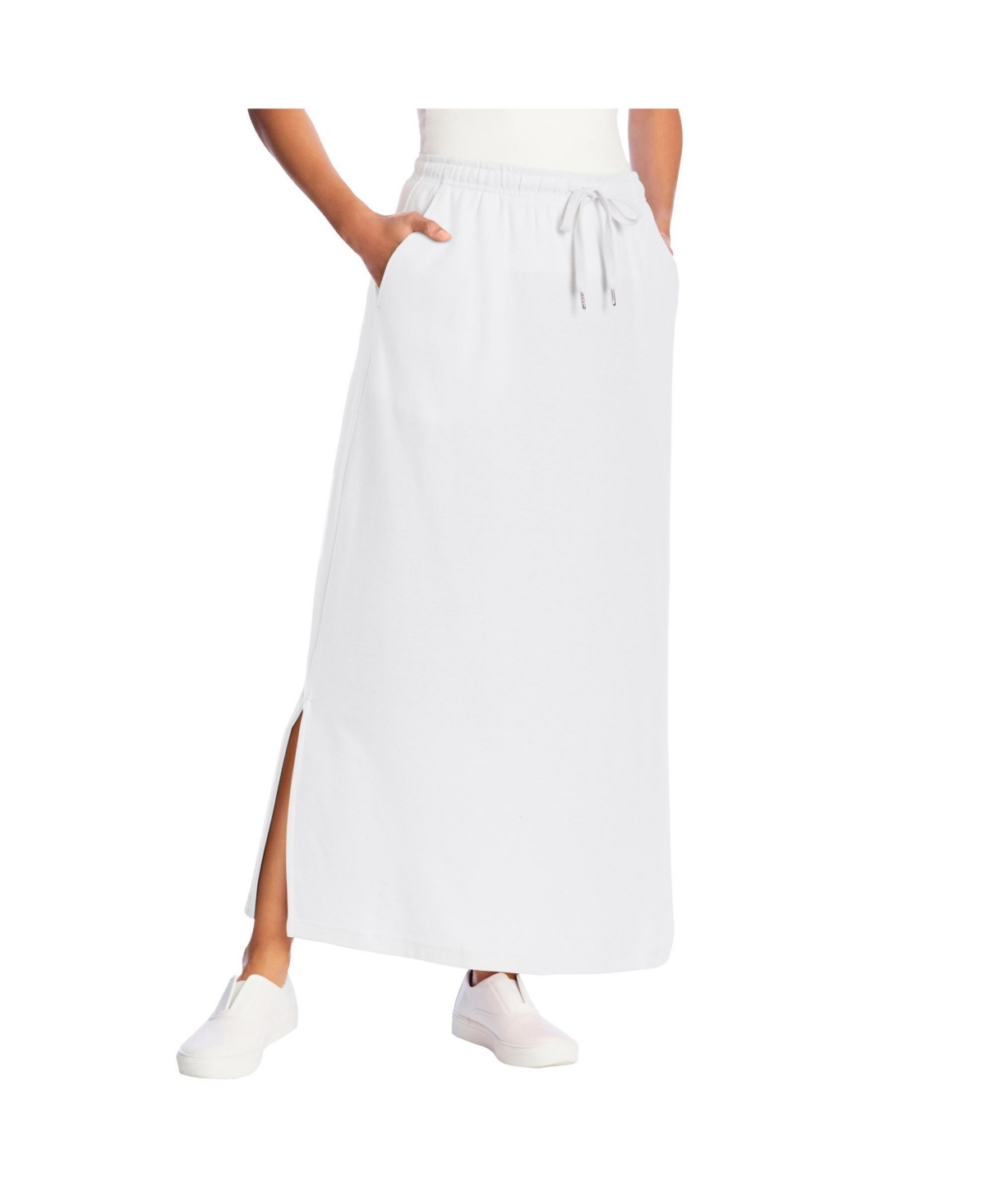 Click here for Woman Within Womens Within Sport Knit Side-Slit Sk... prices