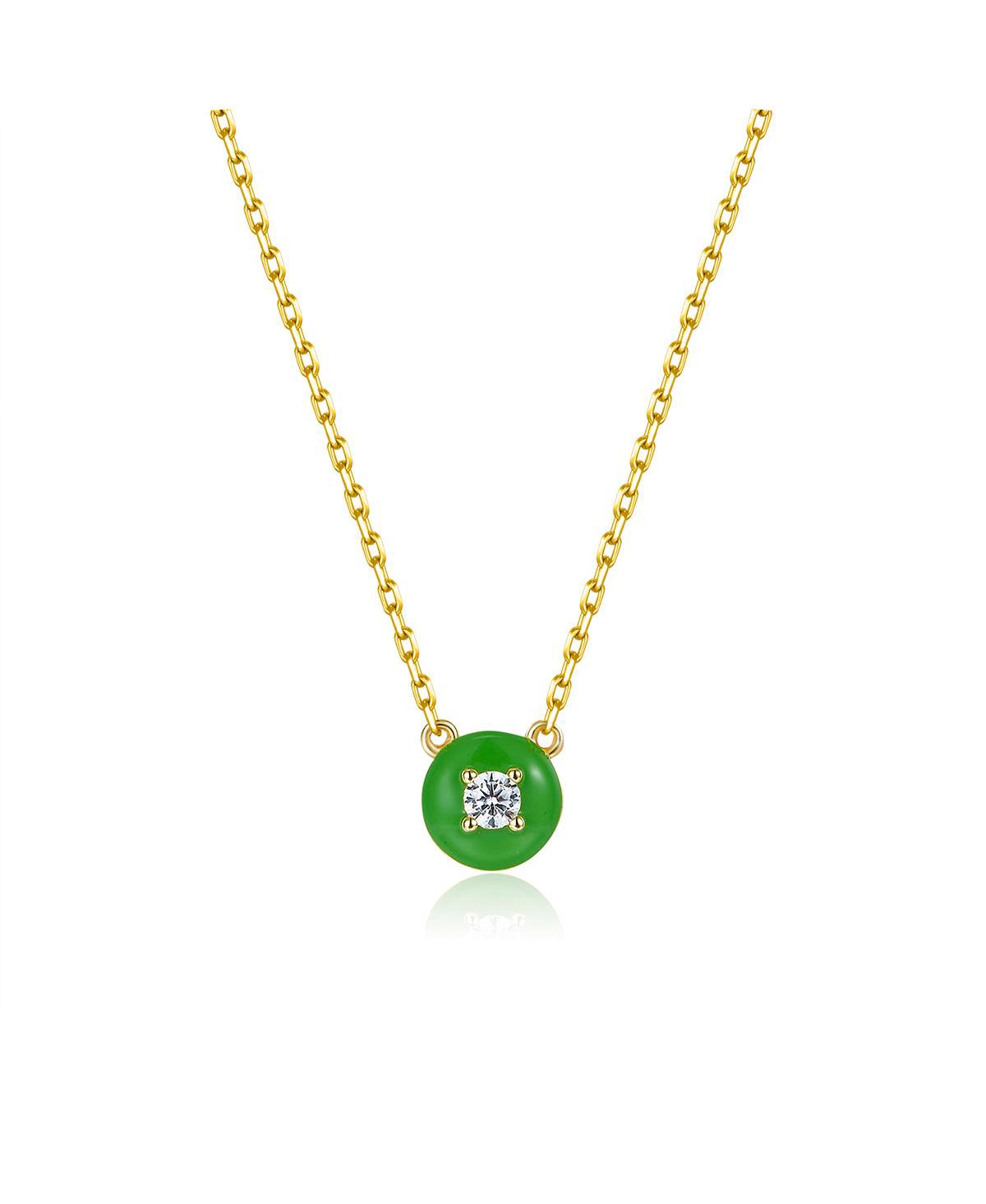 Click here for Anna Zuckerman Petit Cupcake Necklace in Green - G... prices