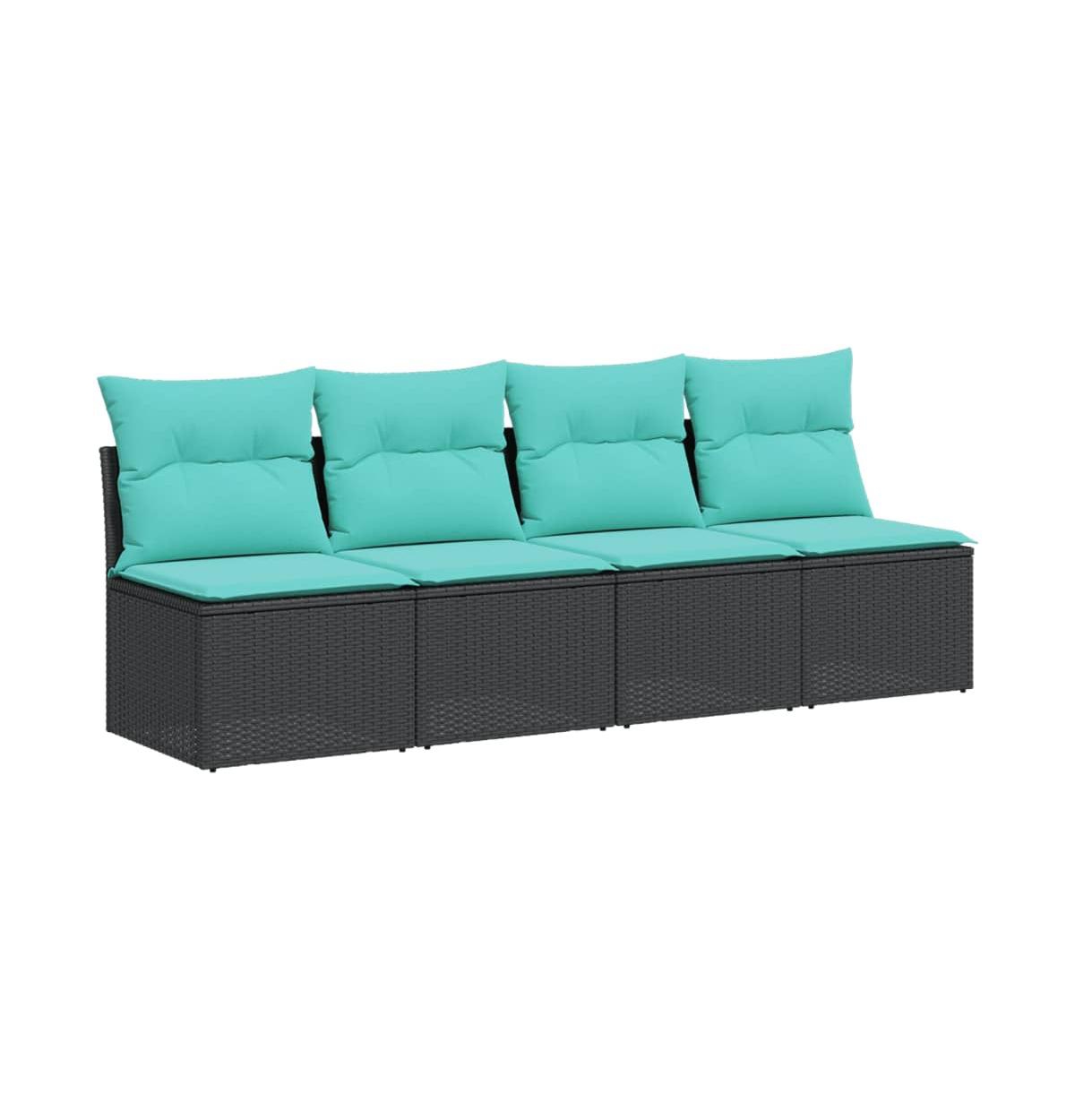 Click here for vidaXL Garden Sofa Black  Blue - Black prices