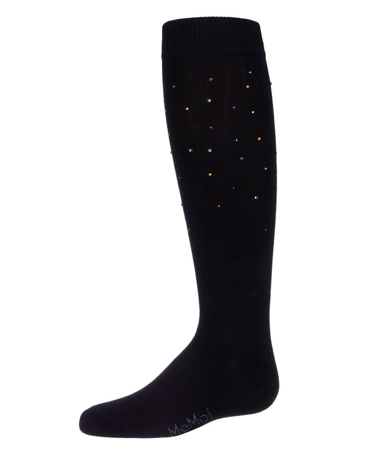 Click here for Memoi Girls Multi Stone Knee-High Socks - Black prices