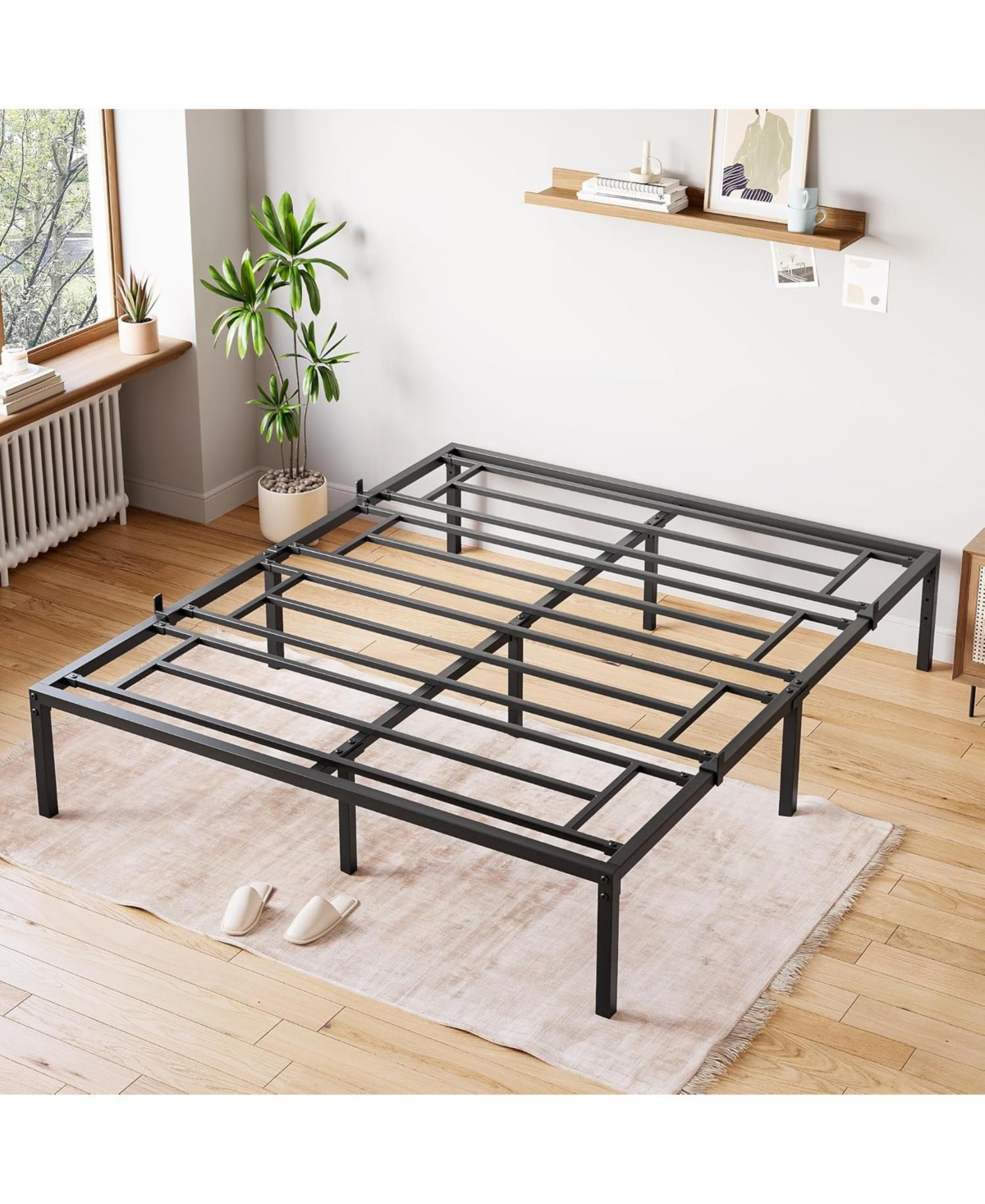 Click here for 16 Inch Queen Bed Frame No Box Spring Needed  Heav... prices