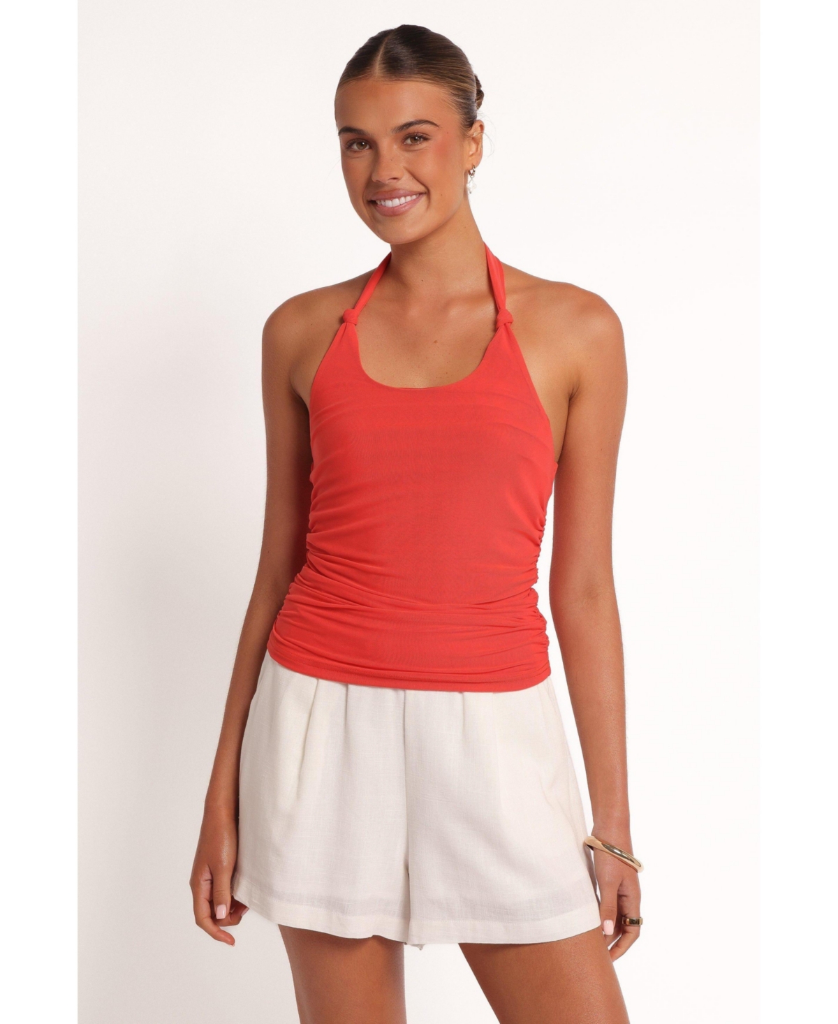 Click here for Petal and Pup Womens Boston Halter Top - Coral prices