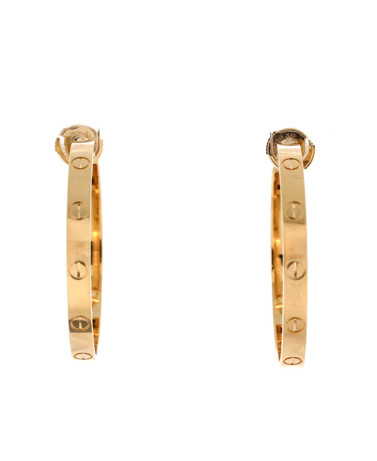 Click here for Pre-Owned Cartier Love Hoop Earrings - 18k yellow... prices