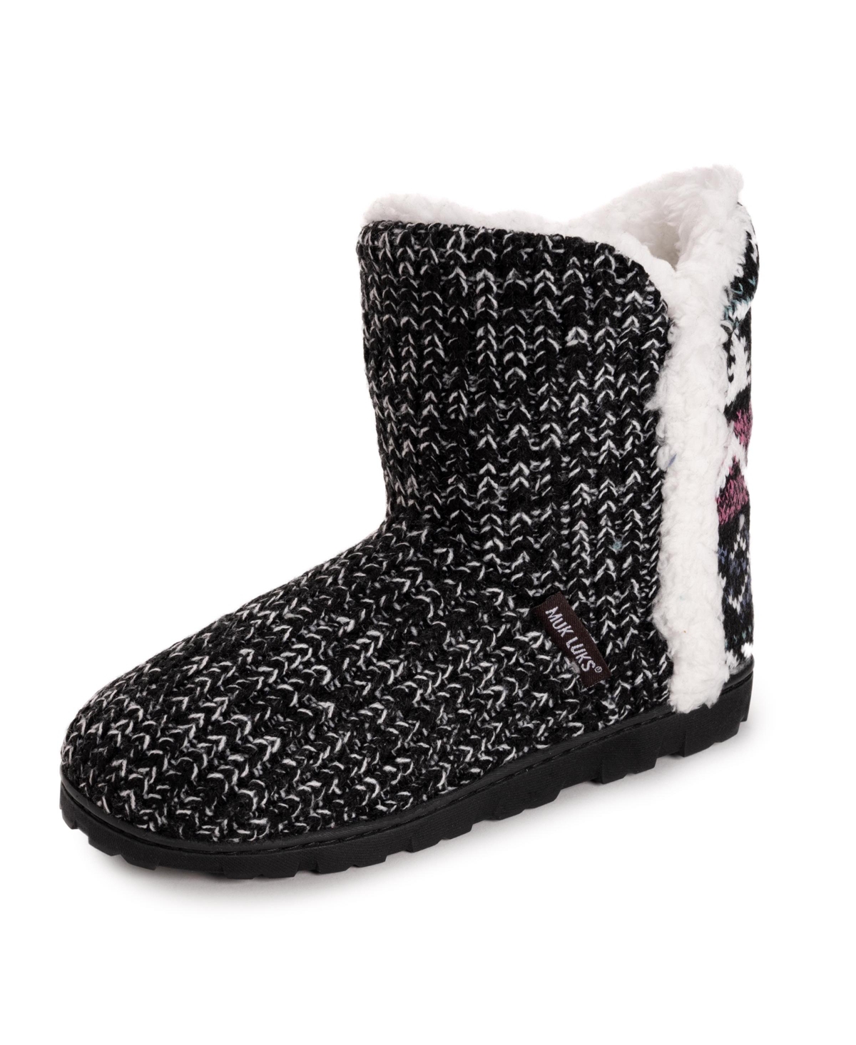 Click here for Muk Luks Womens Cheyenne Slipper Boots - Multi bla... prices