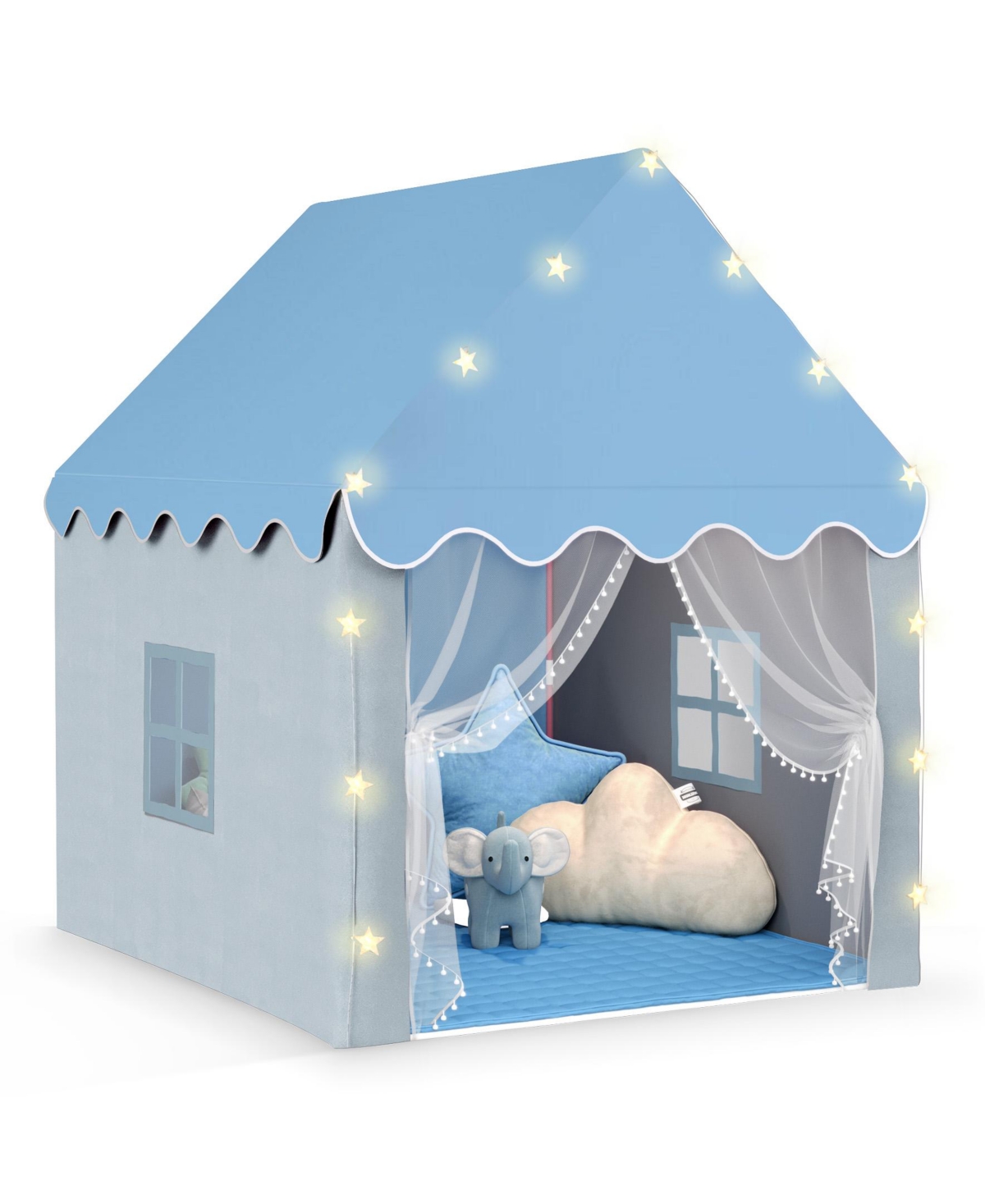 Click here for Kids Playhouse Tent with Star Lights & Mat for Gir... prices