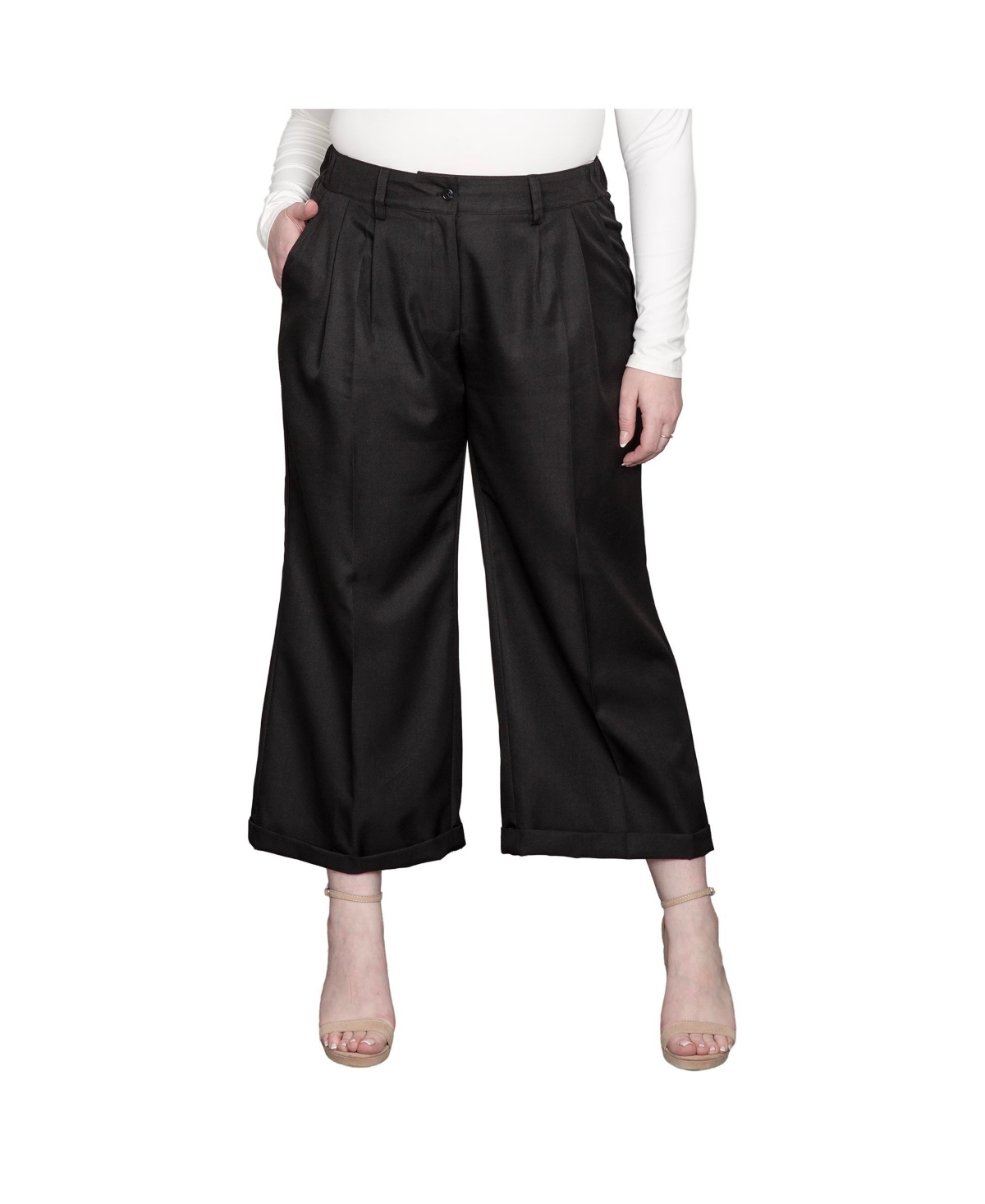 Click here for Standards & Practices Plus Size Pleated Front Crop... prices