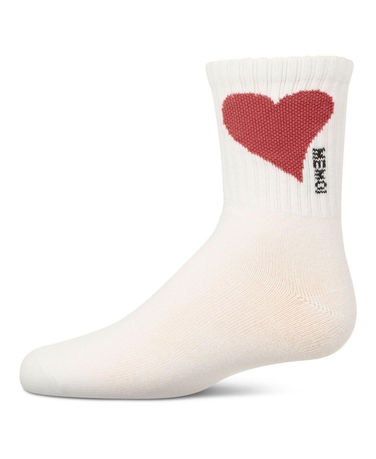 Click here for MeMoi Big Girls Single Heart Logo Crew Socks - Win... prices