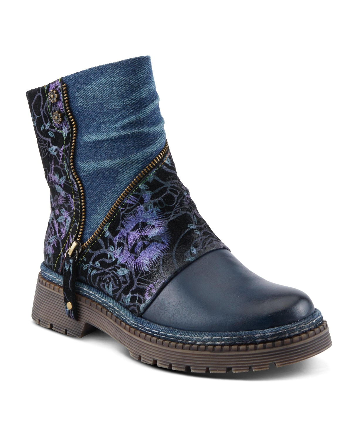 Click here for LArtiste Womens Avrilrose Leather and Denim Bootie... prices