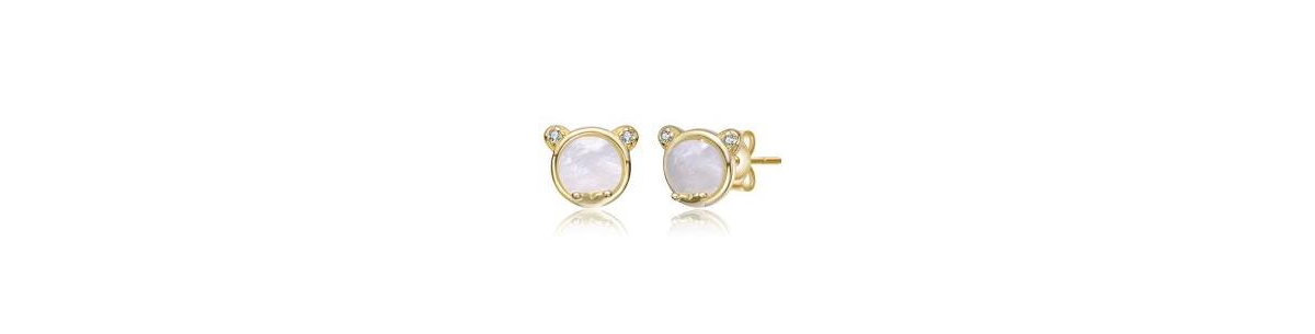 Click here for GiGiGirl 14K Gold Plated Mother Of Pearl & Clear C... prices